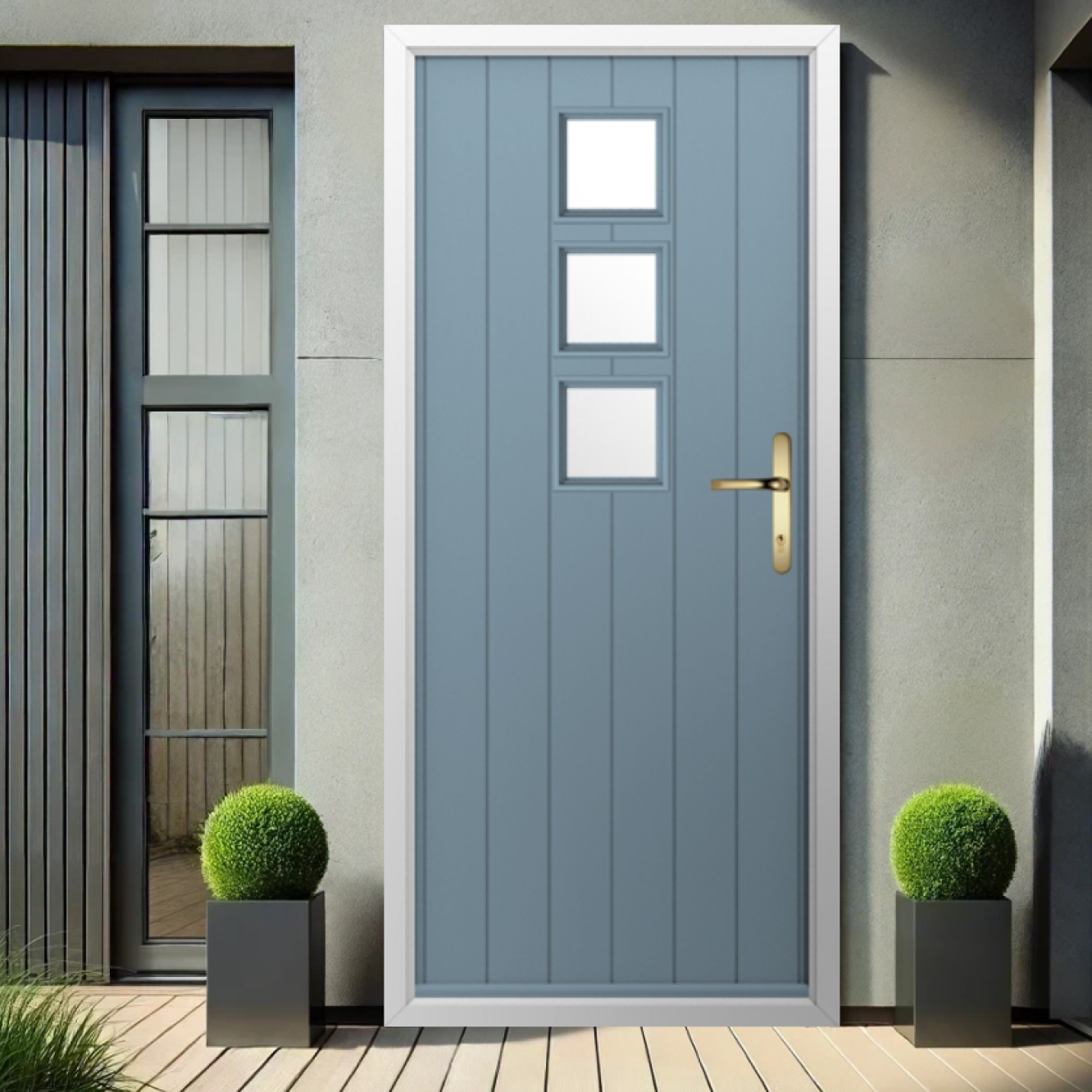 Solidor Naples Composite Contemporary Door In Twilight Grey | GFD Homes