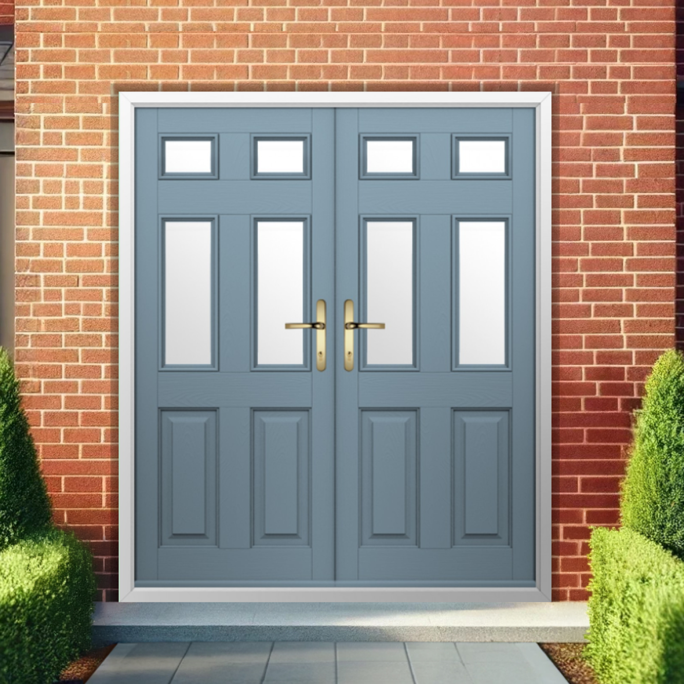 Solidor Tenby 4 Composite French Door In Twilight Grey | GFD Homes